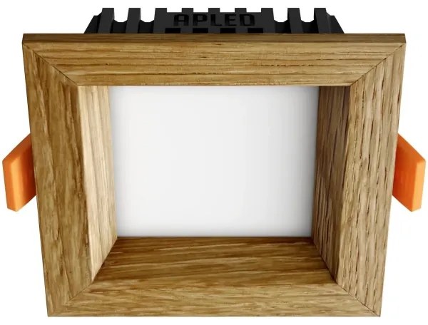 APLED - LED Podhledové SQUARE WOODLINE LED/3W/230V 4000K 9x9 cm dub masiv