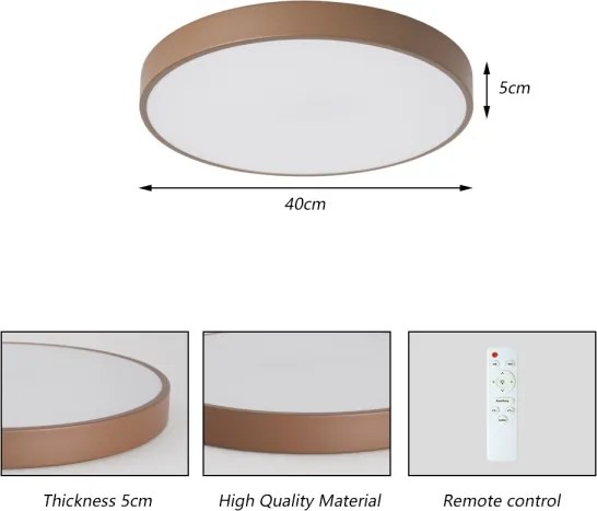 Brilagi - LED Stm stropní svítidlo POOL LED/48W/230V 3000-6000K 40 cm hnědá+DO
