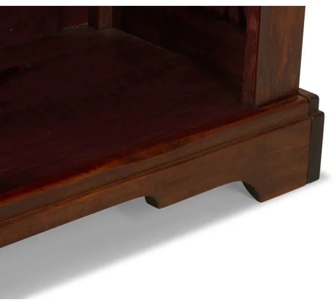 furniture-nabytek.cz - Masivní knihovna Catello z borovicového dřeva, lakovaná, hnědá – 97×38×200 cm