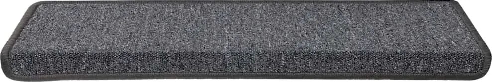 Schodové rohože 30 ks 65 x 21 x 4 cm tmavě šedé s obdélníkovým okrajem 3365777