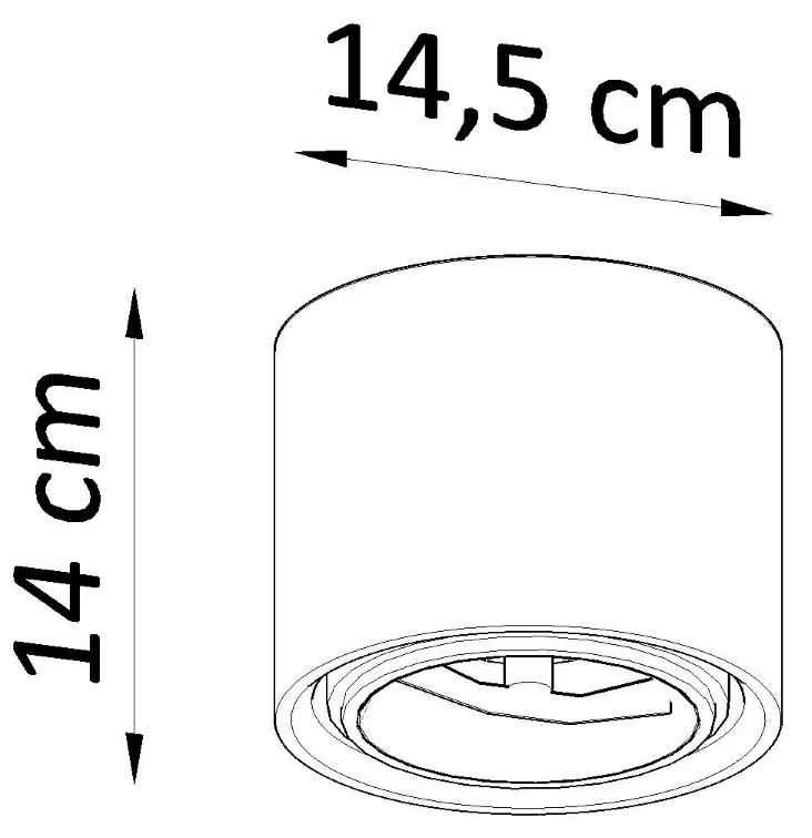 Stropní svítidlo Kalu, 1x bílé kovové stínítko