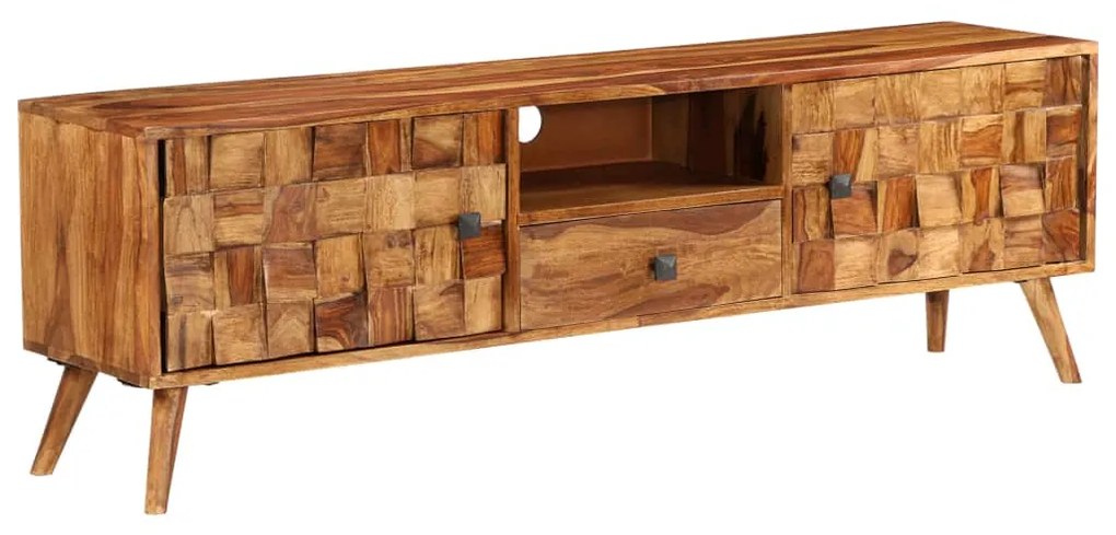 TV stolek z masivního sheeshamového dřeva - medový | 140x30x40 cm