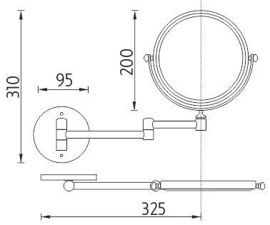 Kosmetické zvětšovací zrcadlo oboustranné NIMCO ZR 8992B-26