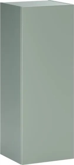 Závěsná vysoká koupelnová skříňka Aster II 160 cm zelená/dub cremona