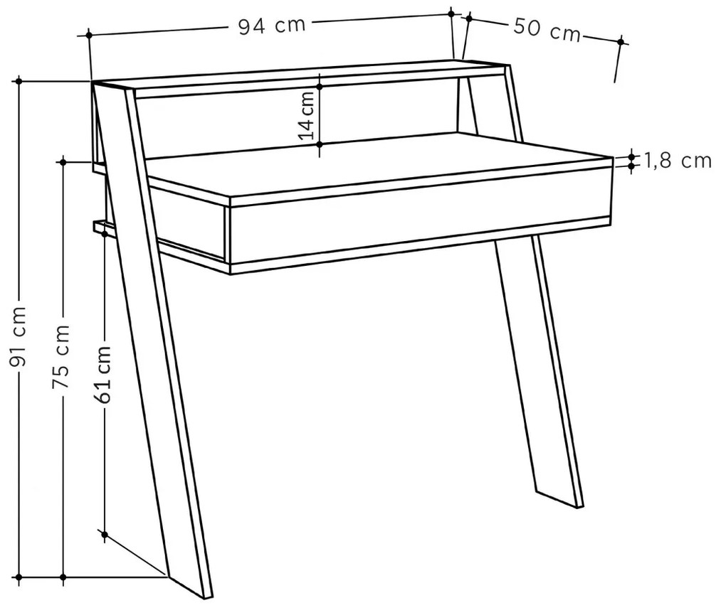 Psací stůl COWORK antracit