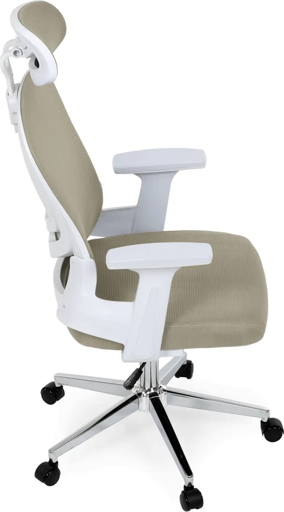 Ergonomická kancelářská židle EMILIE - béžová síťovina
