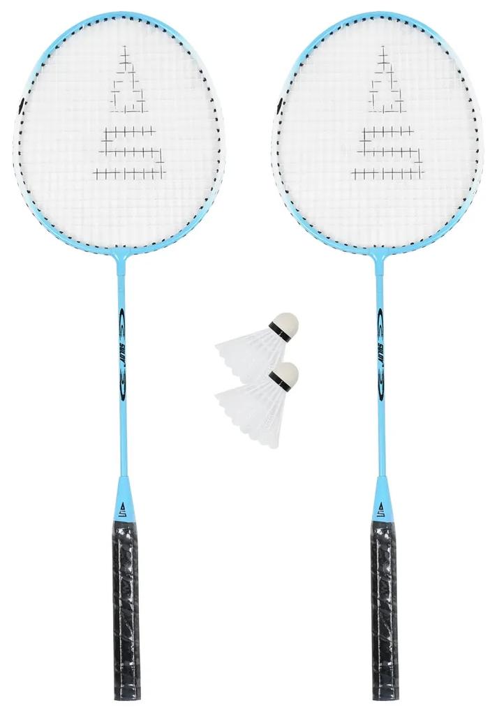 RULYT® Badmintonový set SULOV®, 2x raketa, 2x míček, vak - světle modrý