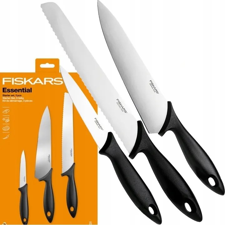 Fiskars Sada 3 Kuchařských Nožů Na Chleba 1065583