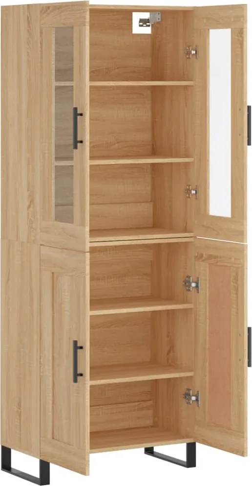 Skříň highboard dub sonoma 69,5 x 34 x 180 cm kompozitní dřevo 3198364
