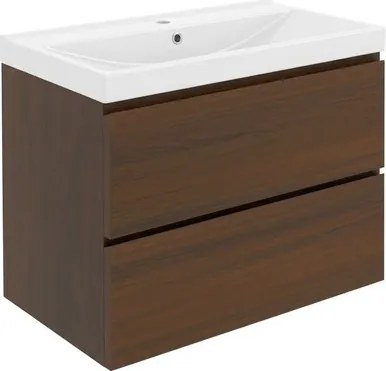 Koupelnová skříňka s umyvadlem SAT B-Way 59x50x45 cm ořech mat BWAY260NUTU1