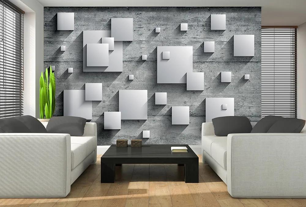 Vavex Vliesová obrazová tapeta Betonová stěna s 3D obrazci 22130, 416 x 254 cm, Photomurals, Vavex rozměry 4,16 x 2,54 m