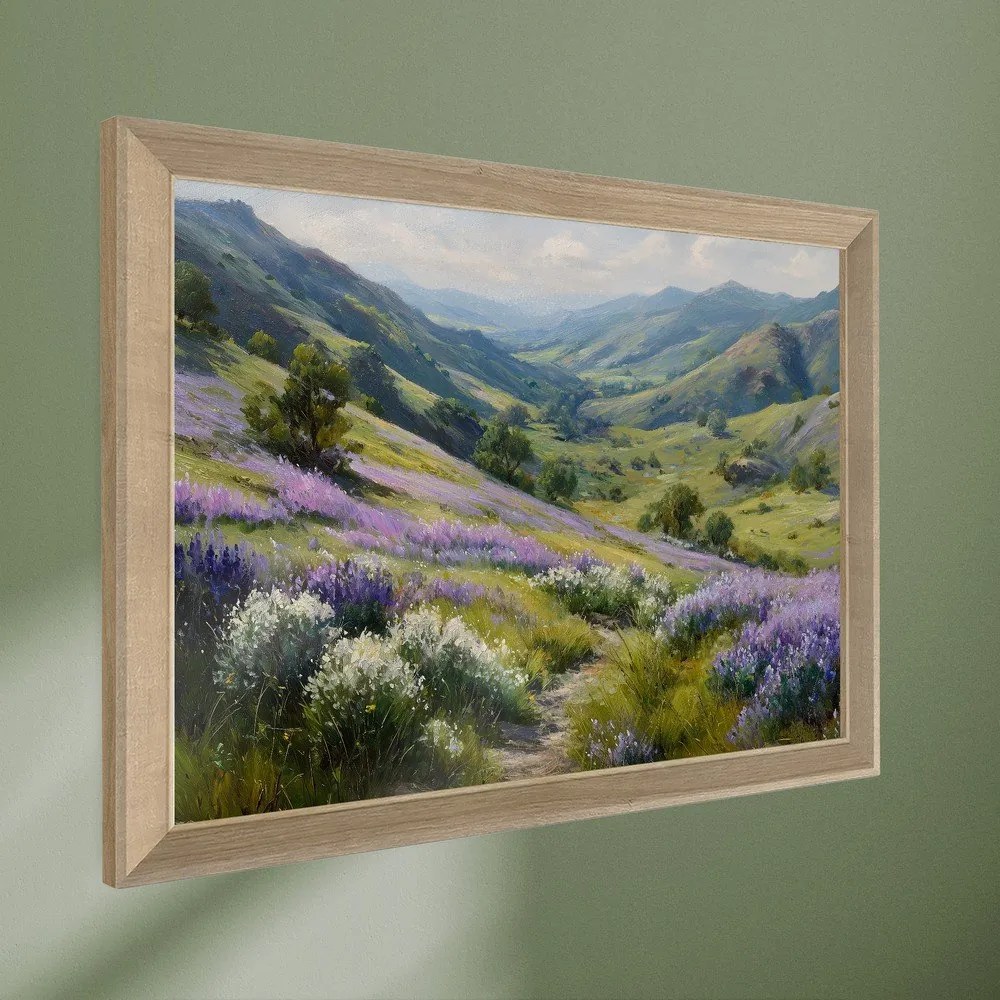 Tištěný obraz s rámem 75x56 cm Violet Hills – Styler