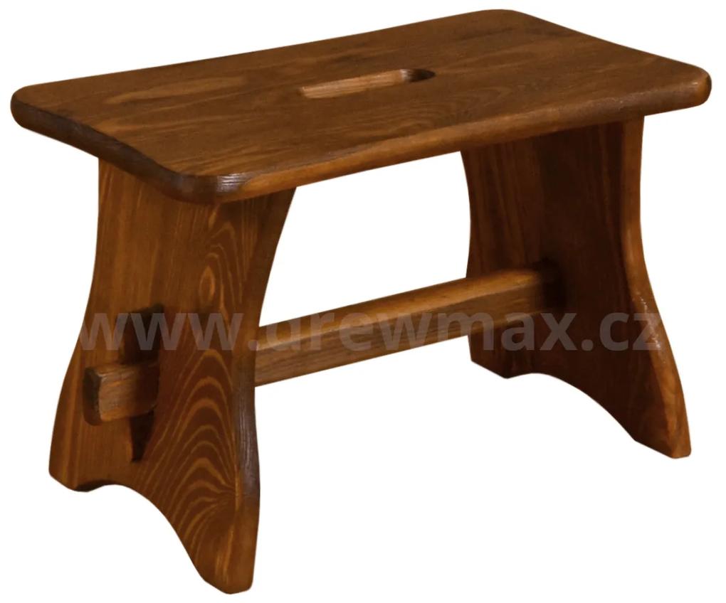Drewmax KT256 - Dřevěná stolička v.25cm - Dub