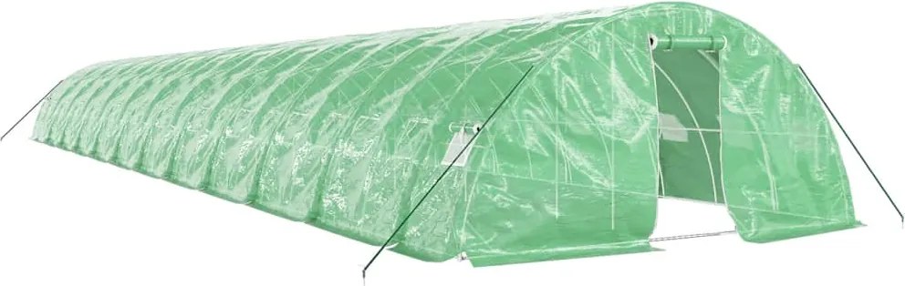 Skleník s ocelovým rámem zelený 120 m² 24 x 5 x 2,3 m 3188093