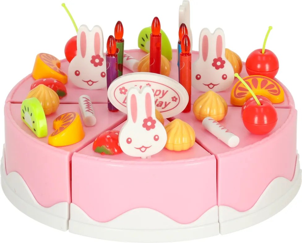 Kuchyňské krájení narozeninového dortu 75 el. růžová