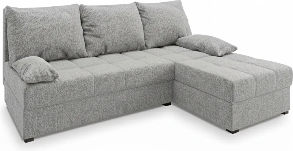 Rohová rozkládací sedací souprava do L CELESTE, 200 cm, s úložným prostorem Roh pohovky: Levý roh, Barva látky Malmo: Šedá (Malmo 90)