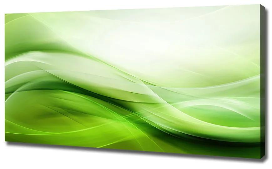 Wallmuralia Foto obraz tištěný na plátně Zelené vlny pozadí 120x60 cm