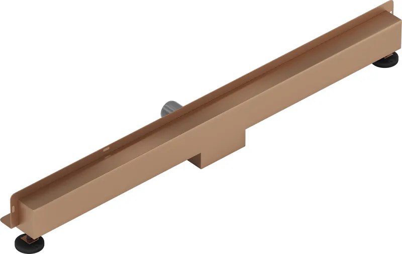 Mexen Flat Wall, sprchový žlab na zeď 2v1, 80 cm, měděná matná, 1C30080
