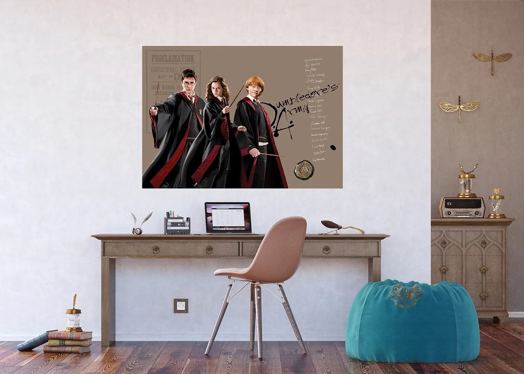 Dětská vliesová fototapeta na zed' Harry Potter Kouzelné Trio | 155 x 110 cm | DFTDNM5295