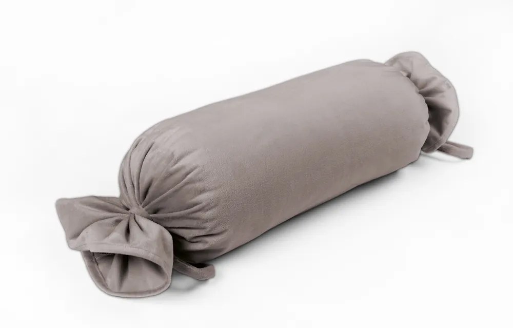 Biante Sametový polštář válec bonbon Velvet Premium SVP-015 Latte 15x80 cm