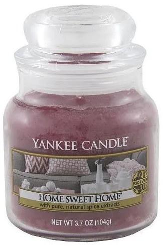 Yankee Candle Svíčka Yankee Candle 104gr - Home Sweet Home, růžová barva, sklo
