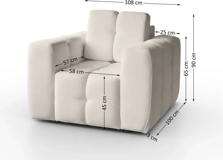 Sedací souprava Bona 3+1+taburet, modrá (raven 86)