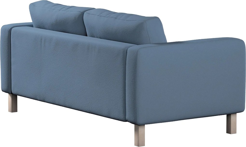 Potah na pohovku IKEA Karlstad 2-místná, nerozkládací, krátký barva modrá látka pletený vzor