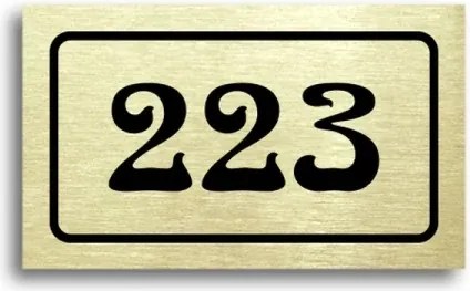 ACCEPT Číslo na dveře - typ 11 (50x30mm) - bílá tabulka - barevný tisk