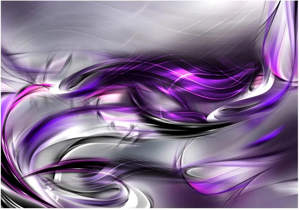Purpurové vlny (150x105 cm) - Murando DeLuxe