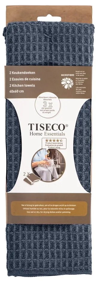 Utěrky v sadě 2 ks z mikrovlákna 40x60 cm Waffle – Tiseco Home Studio