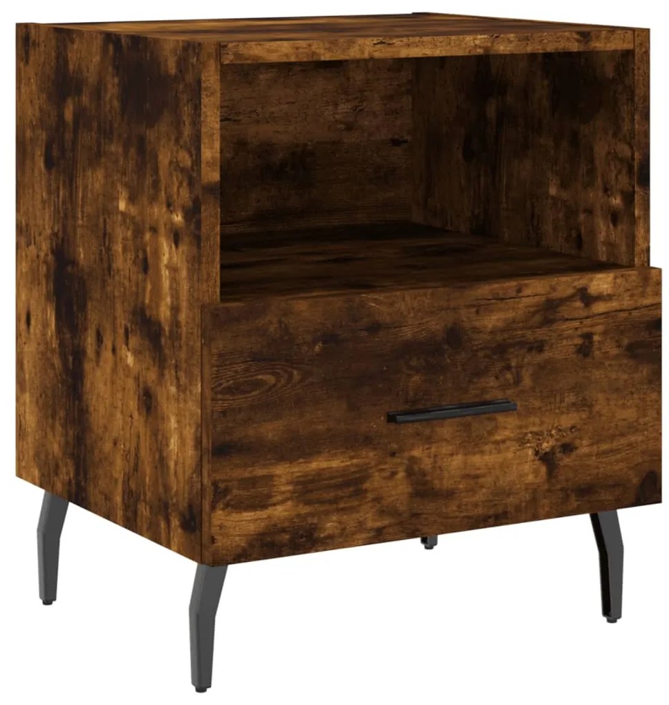 Noční Stolky 2 Ks 40X35X47,5 Cm Kompozitní Dřevo - Kouřový dub / 1