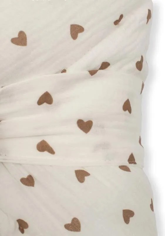 Mušelínová šněrovací zavinovačka New Baby little heart