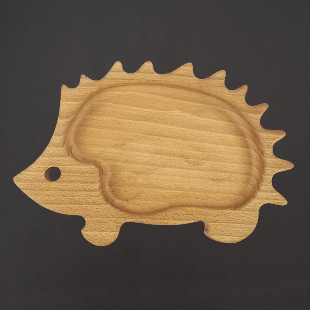 AMADEA Dřevěná miska ježek, masivní dřevo, velikost 21 cm, český výrobek