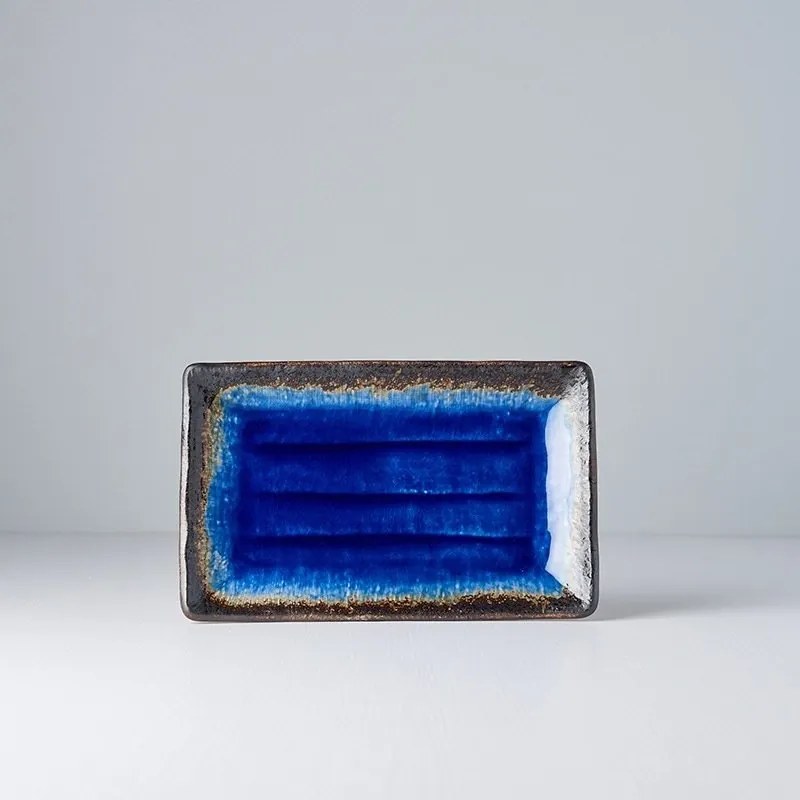 MADE IN JAPAN Talíř na sushi Cobalt Blue 21 × 13 cm 21 × 13 × 2 cm