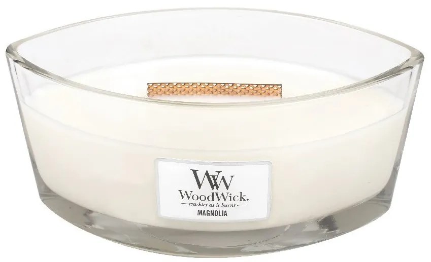 Vonná svíčka WoodWick - Magnolia  453g/30 - 40 hod lodička