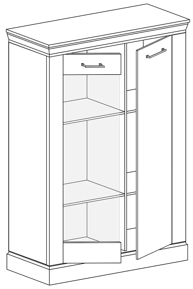 Obývací stěna Antica K | sestava A | 3 díly | kraft zlatý