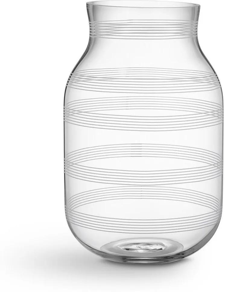 KÄHLER Skleněná váza Omaggio Transparent 28 cm, čirá barva, sklo