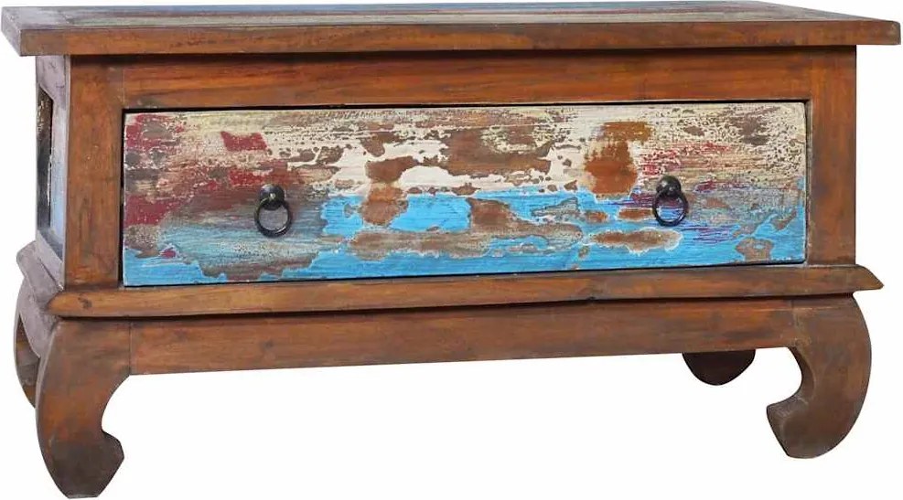 Konferenční stolek 80 x 50 x 40 cm recyklované teakové dřevo 289057