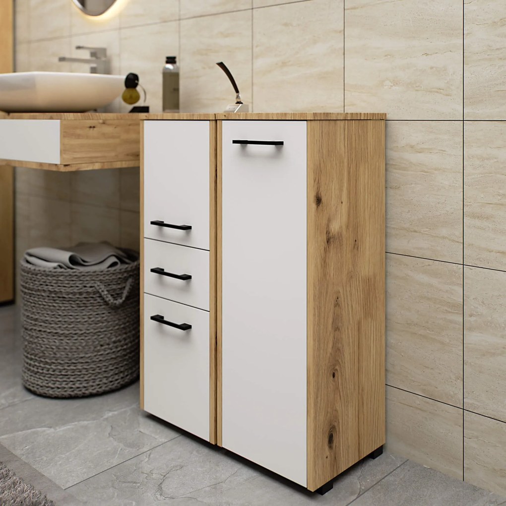 Koupelnová skříňka Fin S30 1D 30 cm dub - výběr z 4 provedení