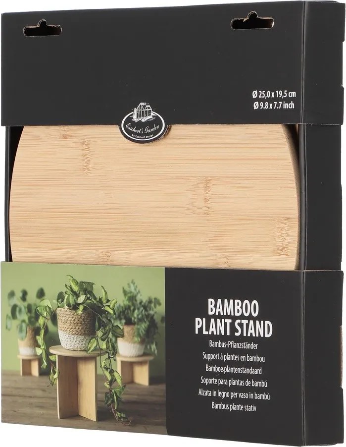 Bambusový stojan na květiny ø 25 cm (výška 19,5 cm) – Esschert Design