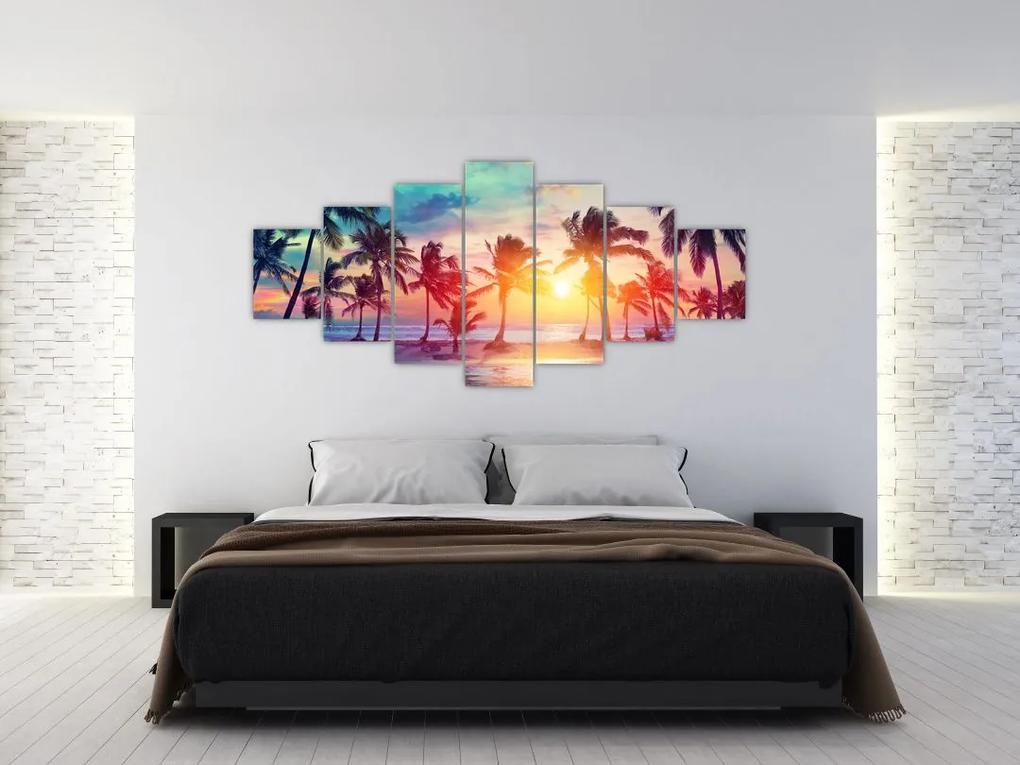 Obraz - Tropický západ slunce (210x100 cm)