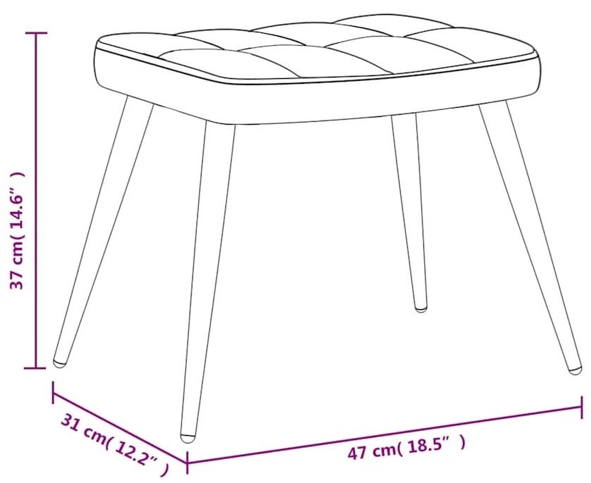 vidaXL Marketos Relaxační židle se stoličkou modrá textil