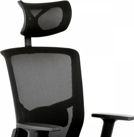 Kancelářská židle černá s podhlavníkem mesh KA-B1013 BK
