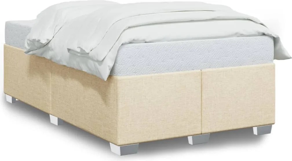 Rám postele bez matrací krémově 120x190 cm textil 3284462