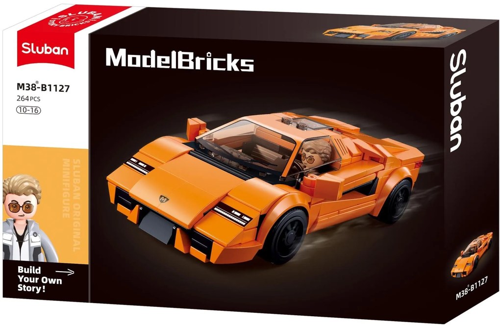 Stavebnice sluban model bricks m38-b1127 sportovní vůz model 2020