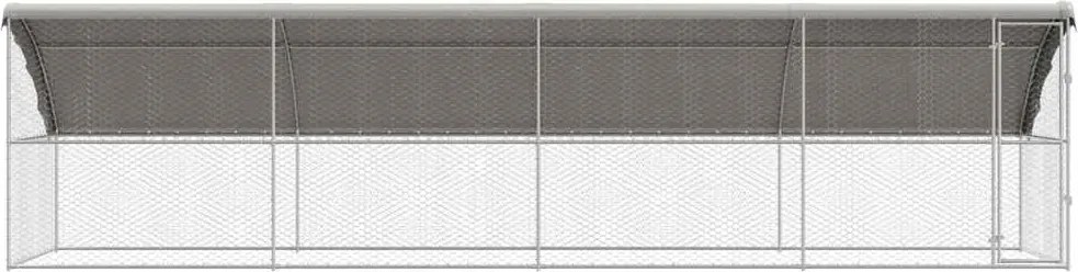 Psí kennel 4 ks Stříbrná 8 x 2 x 2 m Pozinkovaná ocel 3368330