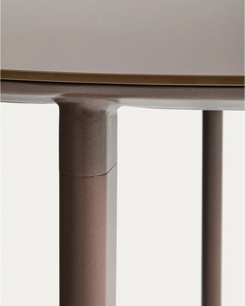 Kulatý zahradní jídelní stůl se skleněnou deskou ø 120 cm Erice – Kave Home
