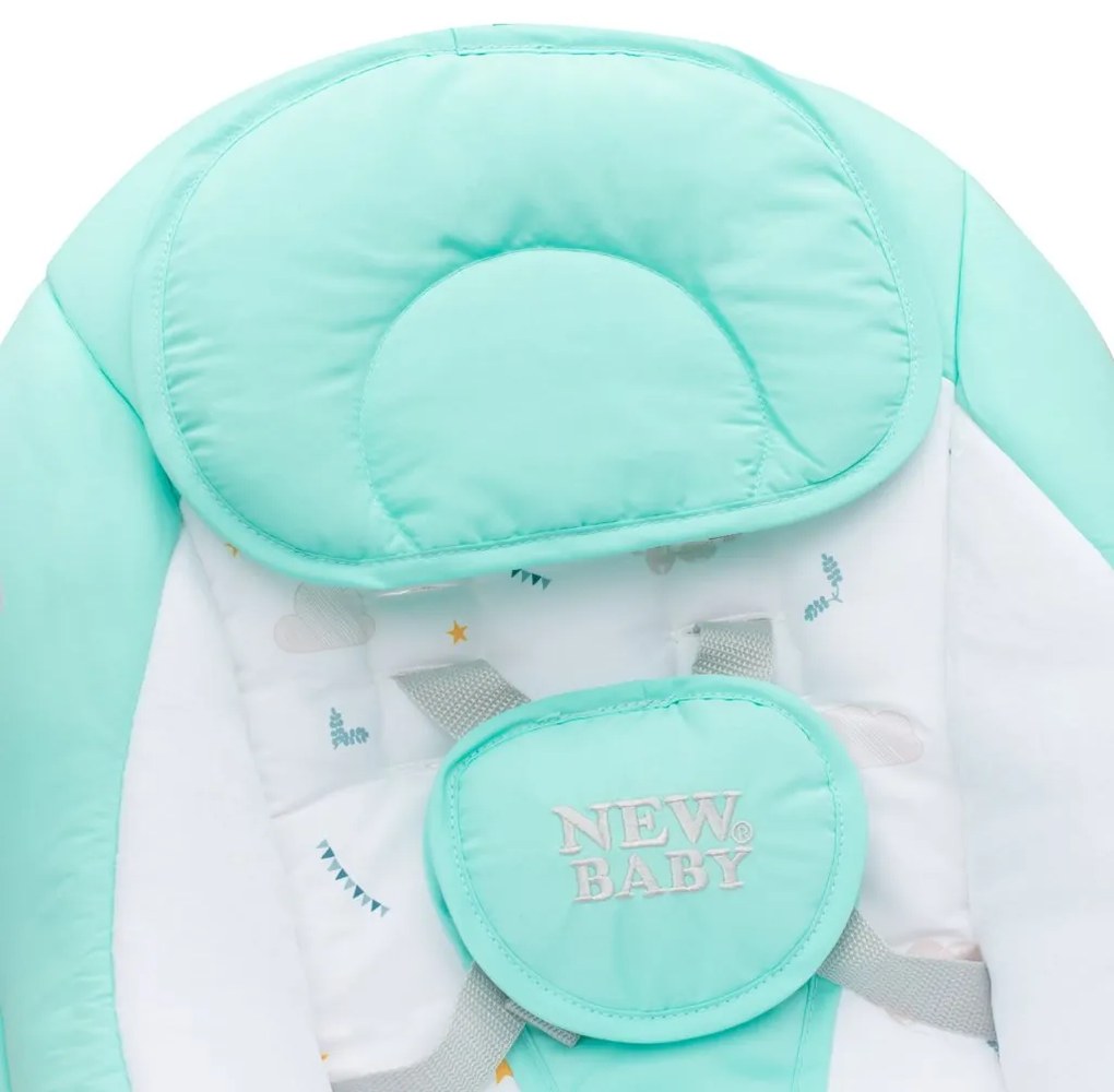 Dětské houpací lehátko NEW BABY TEDDY Mint