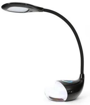 LED stolní dětská lampička, 6W, studená bílá, RGB podsvícení, černá Schinatsu CHINATSU PDLQ10B