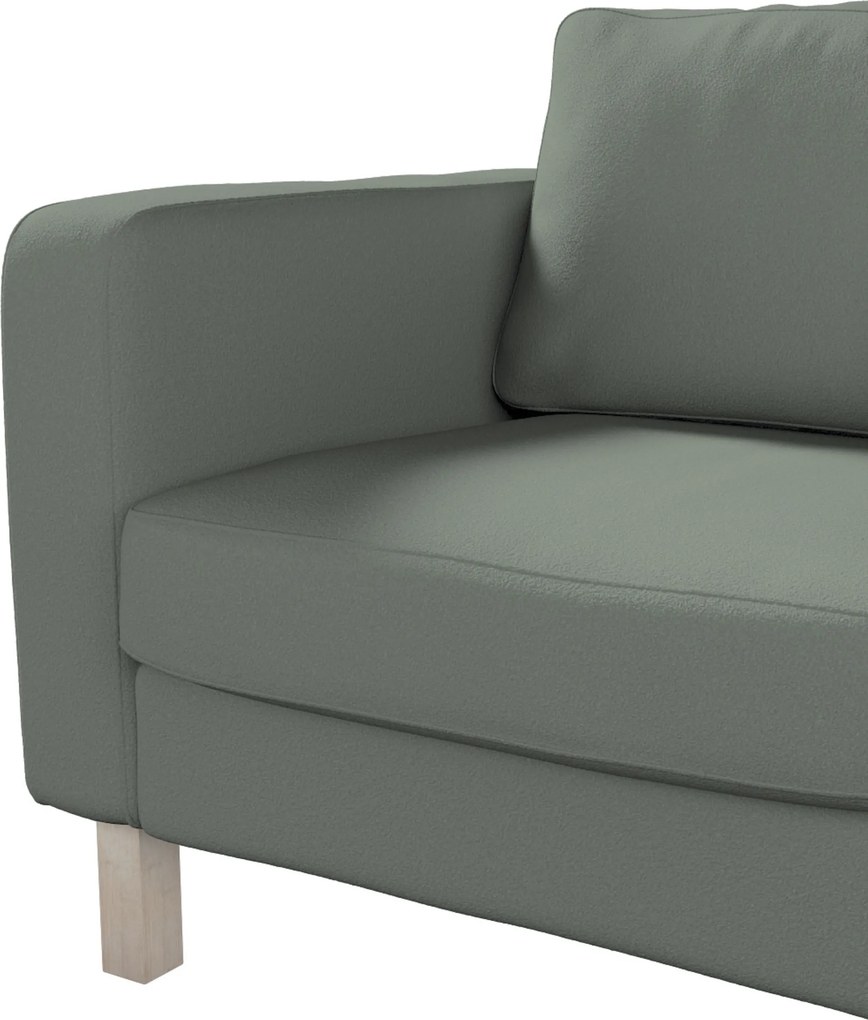 Potah na křeslo IKEA Karlstad, krátký barva zelená látka pletený vzor